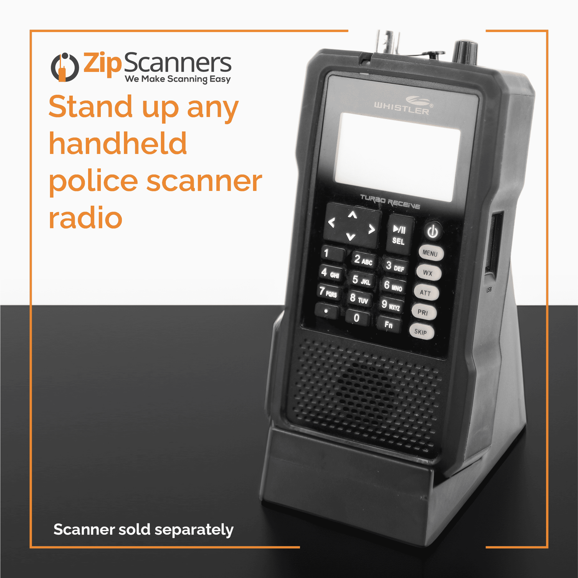 Stand for Police Scanner Radios | Uniden & Whistler Handheld Scanners