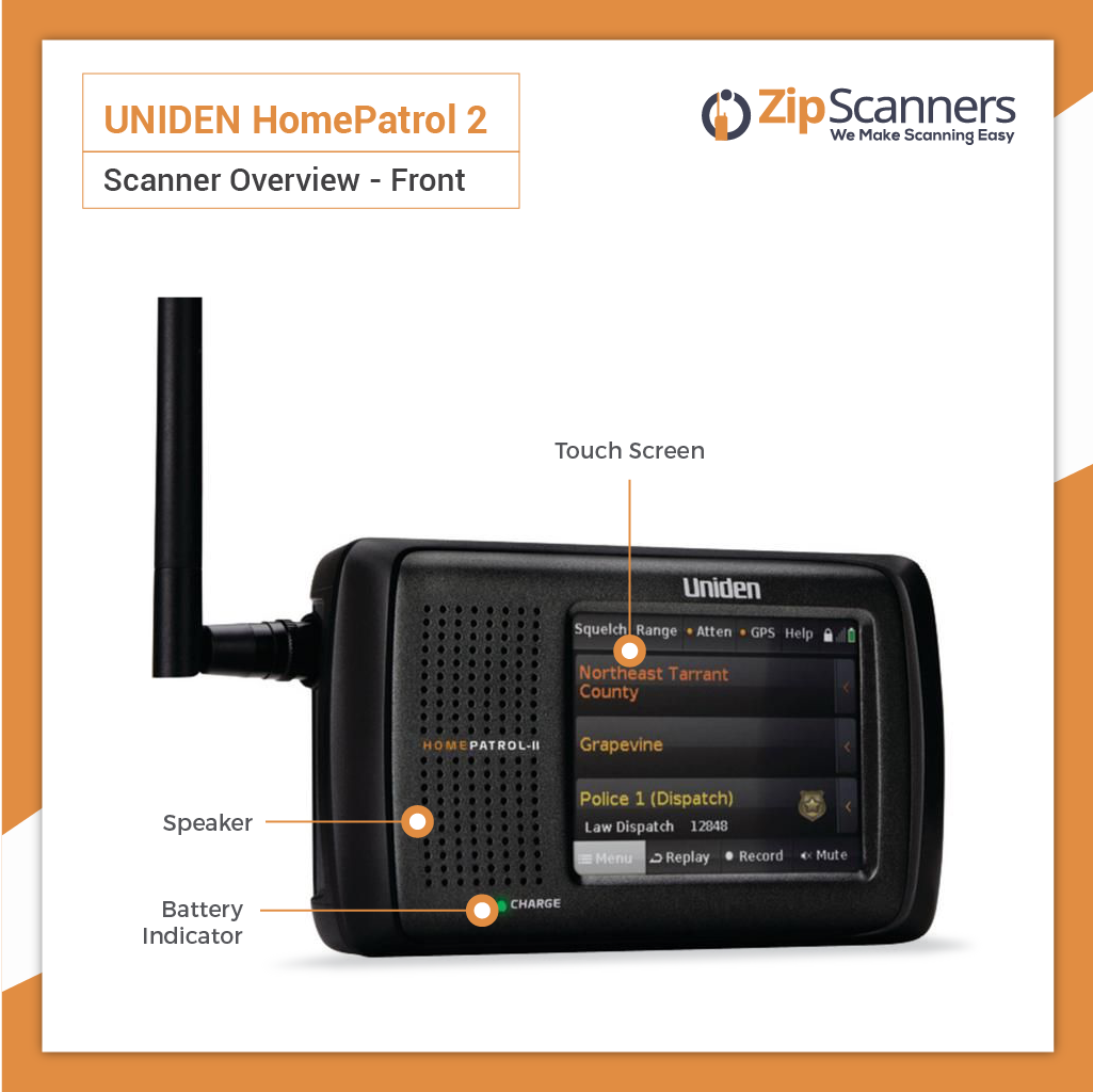 HomePatrol 2 Police Scanner | Uniden Digital Base Scanner