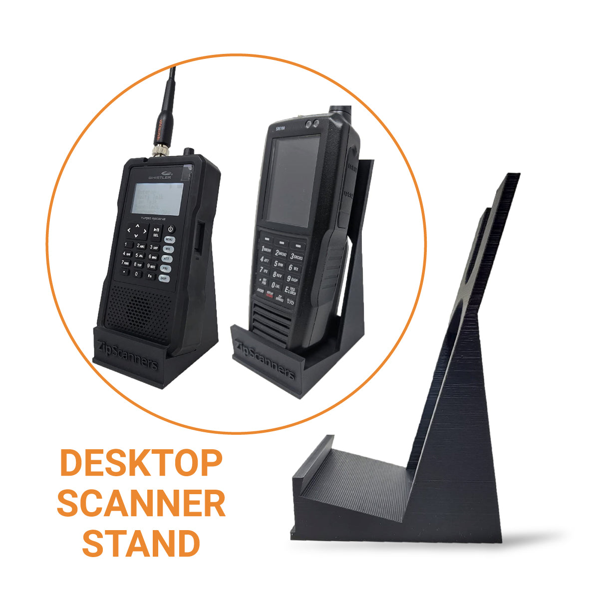 Desktop Stand for Handheld Police Scanner Radios | Uniden & Whistler